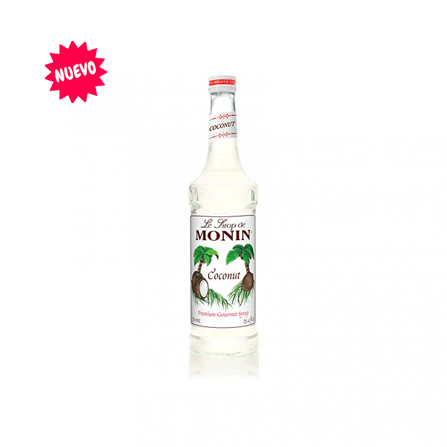 Syrup Monin sabor coco, botella de 750 ml - Nos gusta el café Chile ☕