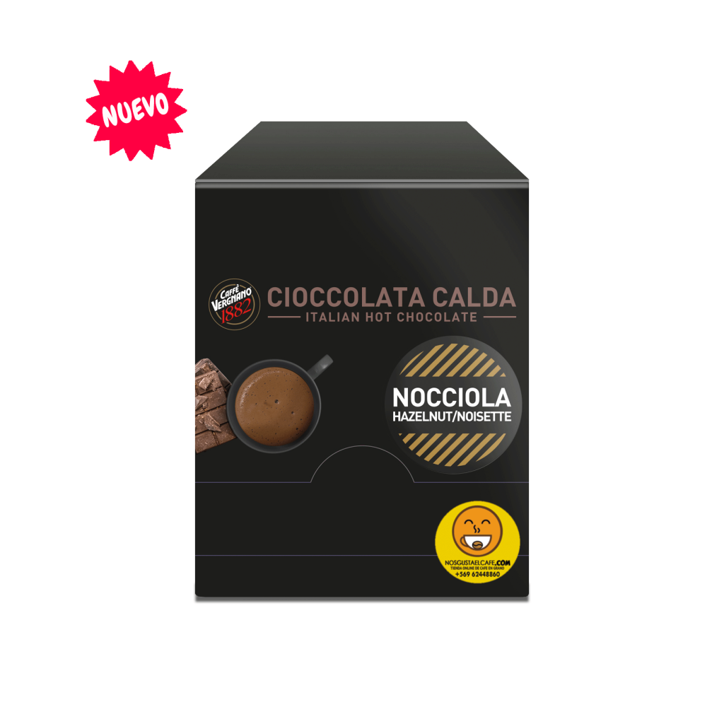 Chocolate caliente Vergnano sabor avellanas caja de 15 sobres de 30 ...